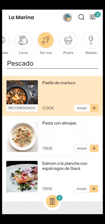 Prototipo appweb de Kkemo en figma- Tú carta interactiva
